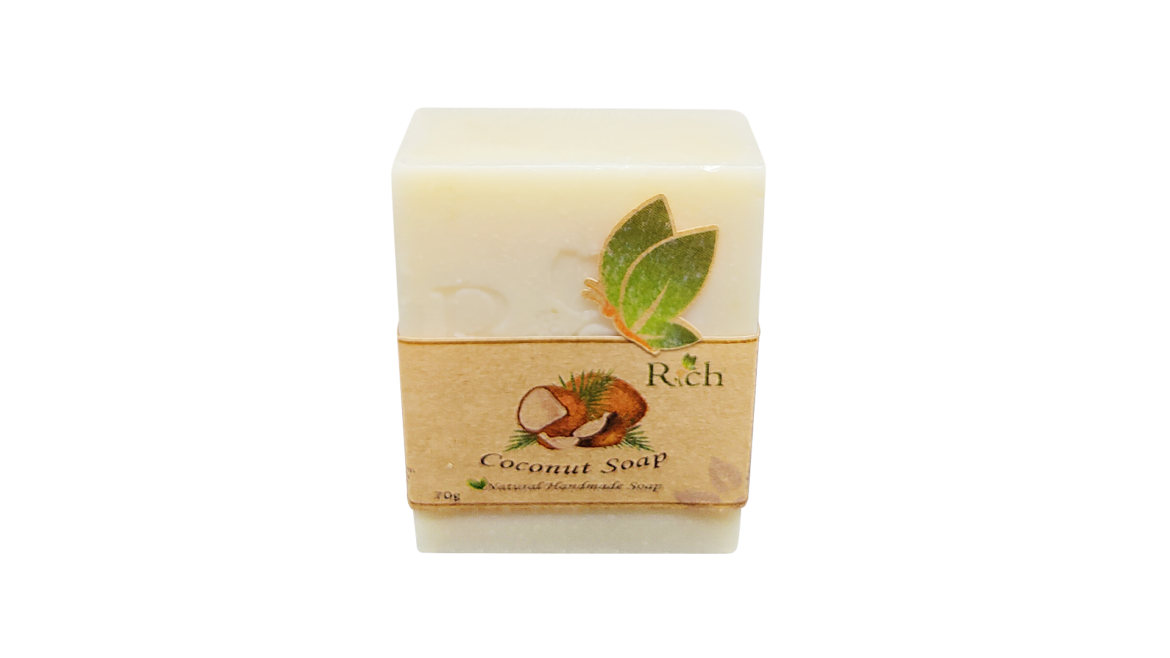 Rich® Coconut Soap 70 g (Cold Process Soap) - Spa Factory Thailand