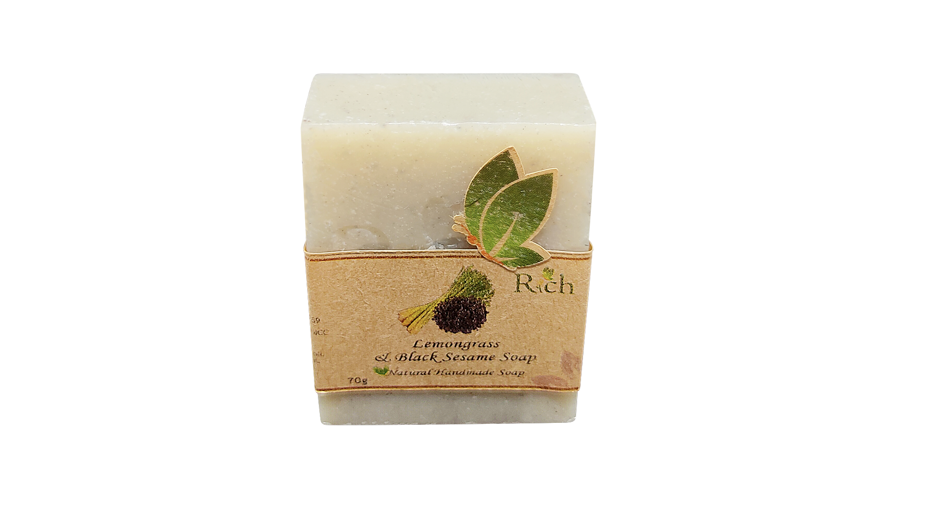 Rich® Lemongrass & Black Sesame Soap 70 g (Cold Process Soap) - Spa ...