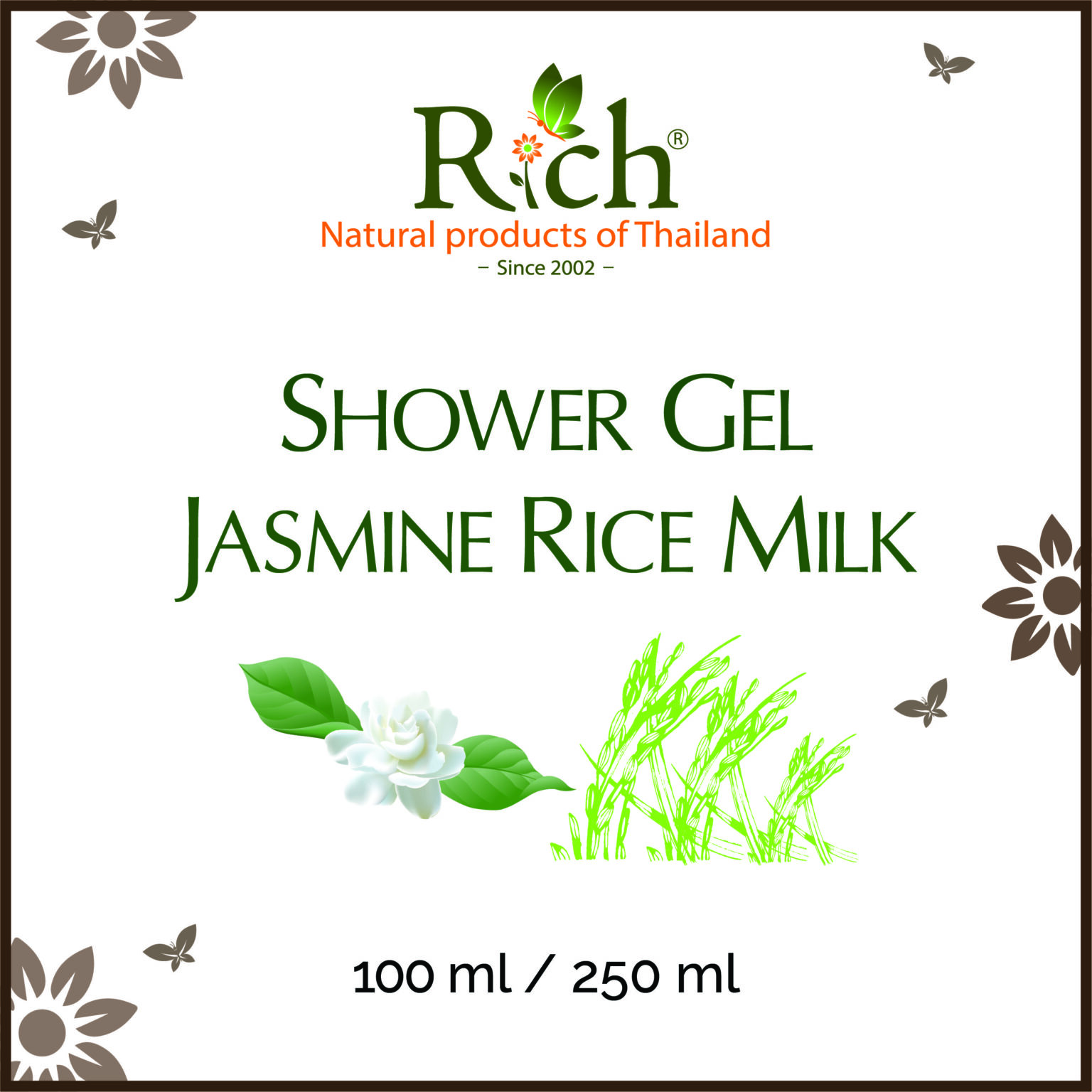 Rich® Shower Gel Jasmine Rice Milk - Spa Factory Thailand